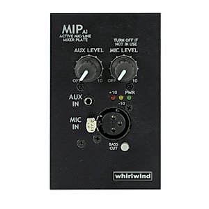 Whirlwind MIPAI 1 Gang Media Input Active Wall Plate without Power Supply, Black