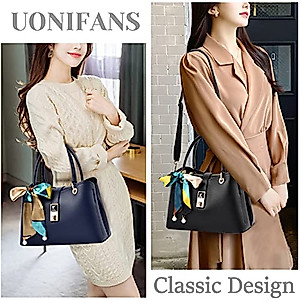 Women's Top Handle Cross Body Handbag Middle Size Purse Durable Soft PU Leather Messenger Tote Bag for Ladies (White)