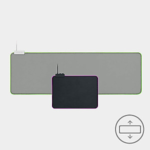 Razer Goliathus Extended Chroma Mercury, Micro-Textured Cloth Surface, Optimized for All Sensitivity Settings and Sensors, Powered by Razer Chroma, Soft Extended Gaming Mouse Mat, White