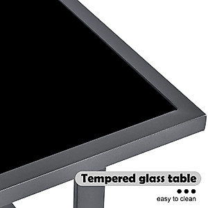 HOOOWOOO Aluminum Outdoor Patio Furniture Set,6 Piece Outside Mid Century Modern Couch,Weather Resistant Sofa Seating with Table Ottoman Cushion Arm,Grey