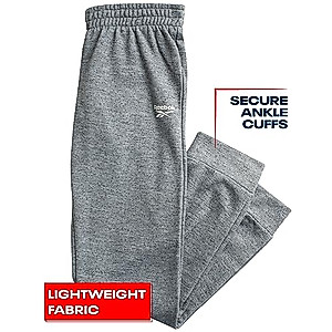 Reebok Boys' Sweatsuit Set - 2 Piece Fleece Hoodie Sweatshirt and Jogger Sweatpants (4-12), Size 8, Dark Grey Heather