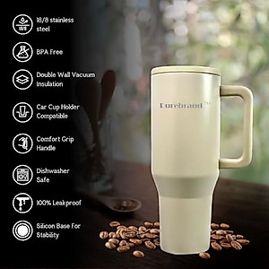 40 oz Tumbler. 100% Leak-Proof Splash-Proof Spill-Proof Lid with Handle and Flip Straw. Double Wall Vacuum Insulated Stainless Steel for Hydration at Home Office Car Gym and Playgrounds (Mauve)