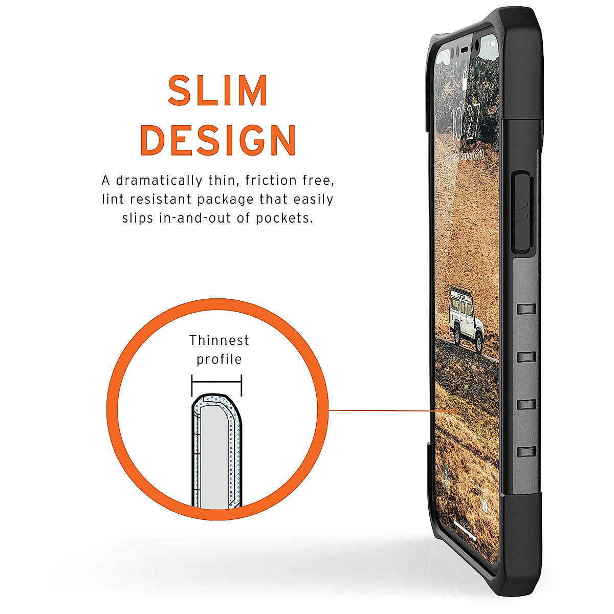 URBAN ARMOR GEAR UAG Designed for iPhone 12 Pro Max 5G [6.7-inch screen] Rugged Lightweight Slim Shockproof Pathfinder Protective Cover, Silver