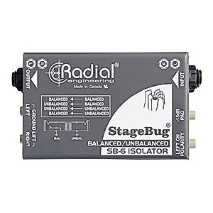 Radial Engineering StageBug SB-6 Isolator with 1 Year Free Extended Warranty