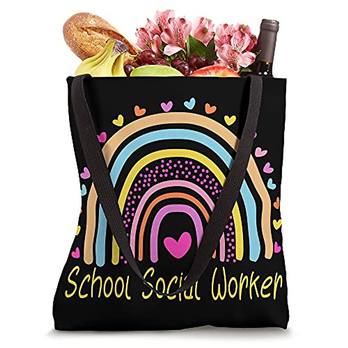 School Social Worker Rainbow Tote Bag