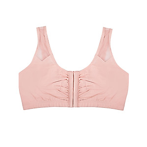 Fruit of the Loom Women's Comfort Front Close Sport Bra with Mesh Straps, Blushing Rose, 38