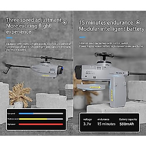 UJIKHSD RC Drone (AI Smart Version) Single Propeller Without Ailerons With 90° Adjust Camera 6-axis Gyro Stabilization 5G Optical Flow RC Airplane Altitude Hold Girls Adults