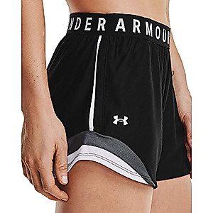 Under Armour Women's Play Up TriCo Shorts 3.0, Black (001)/White, X-Small