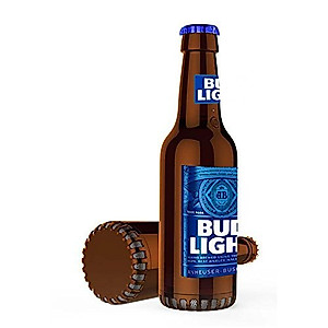 Bud Light Beer Bluetooth Bottle Speaker Portable Wireless Speaker with Rechargeable Battery Ideal for Indoor and Outdoor Activities Loud and Bass Audio Sound Easy to Carry Anywhere