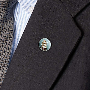 Graphics and More Personalized Small Round Lapel Hat Pin Tie Tack .75"| Customize With Your Own Image
