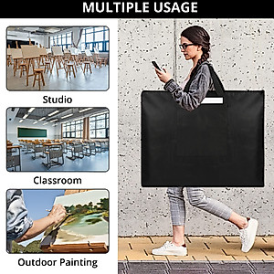 Art Portfolio Bag Case 20"x27",JIEJIEGS A2 Large Size Poster Board Storage Bag with Zipper and Handle Suitable Artist/Student for Artwork, Poster, Sketch Drawing, Photography, Solar Panel Storage