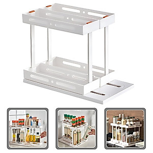 Alipis Kitchen Spice Rack Spice Jar Holder Bathroom Toiletry Organizers Tabletop Seasoning Rack Cosmetic Holder Kitchen Rack Dressing Table Organizer Desktop Spice Rack
