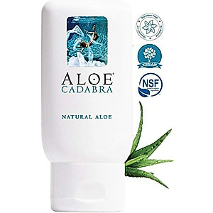 Aloe Cadabra Natural Water Based Personal Lubricant and Vaginal Moisturizer, Organic Aloe Lube for Men, Women and Couples, Non-Staining, pH Balanced (Unscented 2.5 Ounces, 1 Pack)