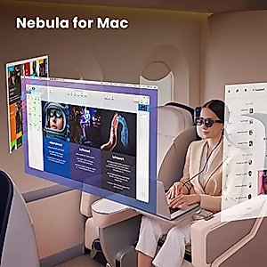 Nreal Air AR Glasses, Compatible with iPhone and Nintendo Switch, Connect to iPhone via Lightning to HDMI Adapter, Stream and Game, Smart Glasses with 130" Micro-OLED Virtual Display