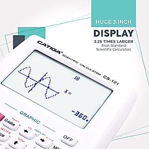 Scientific Calculator with Graphic Functions - Multiple Modes with Intuitive Interface - Perfect for Students of Beginner and Advanced Courses, High School or College