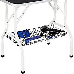 Yaheetech 36'' Dog Grooming Table, Pet Foldable Grooming Table w/Double Loops/Mesh Tray/ Adjustable Arm, Black