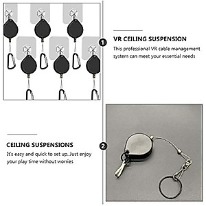 Hemobllo 40pcs VR Cable Management Professional Virtual Reality Ceiling Wire Management Retractable Pulley System for VR Cable Accessories