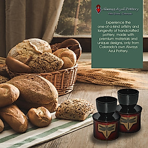 ALWAYS AZUL POTTERY French Butter Keeper in Mountain Waves - Handcrafted Ceramic Stoneware - French Butter Keeper Dish - Handmade Butter Container - Artistic Pottery Tableware