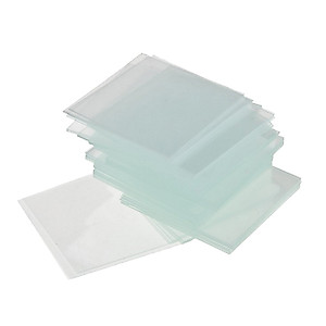 100 Pieces Blank Slides 20x20mm Square Coverslips Cover Glass, Non-fogging, Non-Sticking and No Bubbles, Scratches