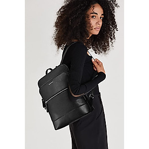 BOSTANTEN Laptop Backpack for Women 15.6 inch Computer Genuine Leather Backpack Purses College Travel Daypack Large Satchel Black