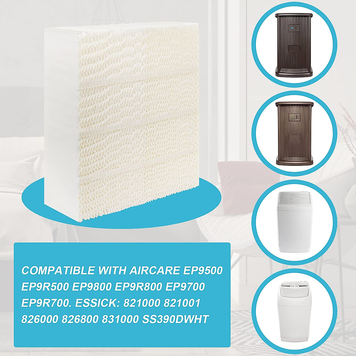 Humidifier Filters for AirCare 1043 Wick Super Bemis Essick Air 3 PACK
