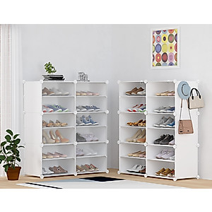 HOMIDEC Shoe Storage, 6-Tier Shoe Rack Organizer for Closet 24 Pair Shoes Shelf Cabinet for Entryway, Bedroom and Hallway