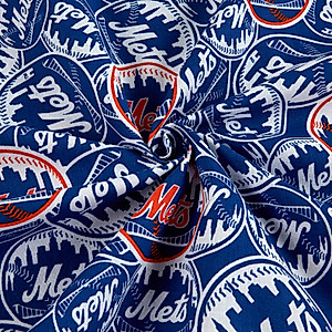 MLB New York Mets Cotton Broadcloth, Fabric by the Yard