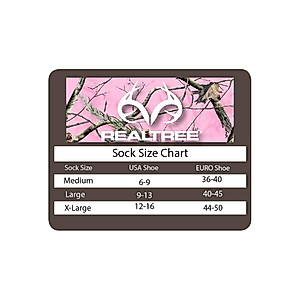 Realtree Ladies Moisture Wicking Wool Blend Crew Boot Socks 2 Pair Pack (Teal/Fuchsia, Medium)