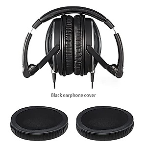 1 Pair Ear Pads Compatible with JVC HA-S600 Headsets Protein Leather Foam Replacement Comfort Replacement Ear Cushions Black