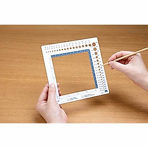 Clover Swatch Ruler & Needle Gauge, White