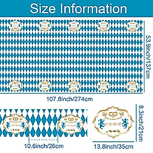 DmHirmg Decorations for Oktoberfest, 66 Feet Pennants Banners and TableCover for Oktoberfest,Flag Banner for Oktoberfest , Garland for Oktoberfest Bavarian German Party (2 Pack Flag+1 TableCover)