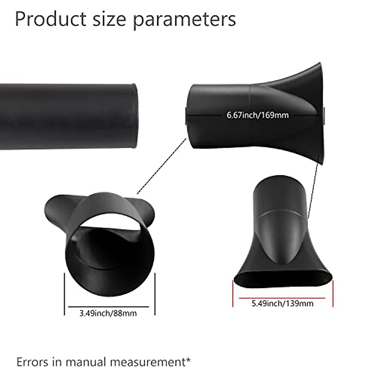 Leaf Blower Flat Nozzle Compatible with Milwaukee M18 Fuel Leaf Blower 2724-20 2724-21 Quick Drying Cleaning Other uses, Designed Positioning Ring Inside The Nozzle The Easier Installation (Black)