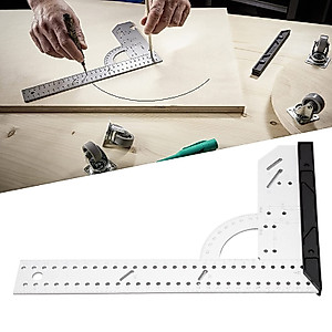 KJAOYUPositioning Square,90 Degree Positioning Squares,Positioning Squares for Woodworking, 300mm Aluminium Alloy Clear Scale L Ruler Carpenter Tool for Woodworking