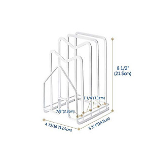 Poeland Kitchen Pantry Organizer Rack for Dinnerware, Bakeware, Cookware, Cutting Boards, Pan Lids