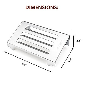 QuliMetal 67060 Heat Deflector for Spirit II 200 and Spirit II 300 Series, Model Years 2017 and Newer, 304 Stainless Steel