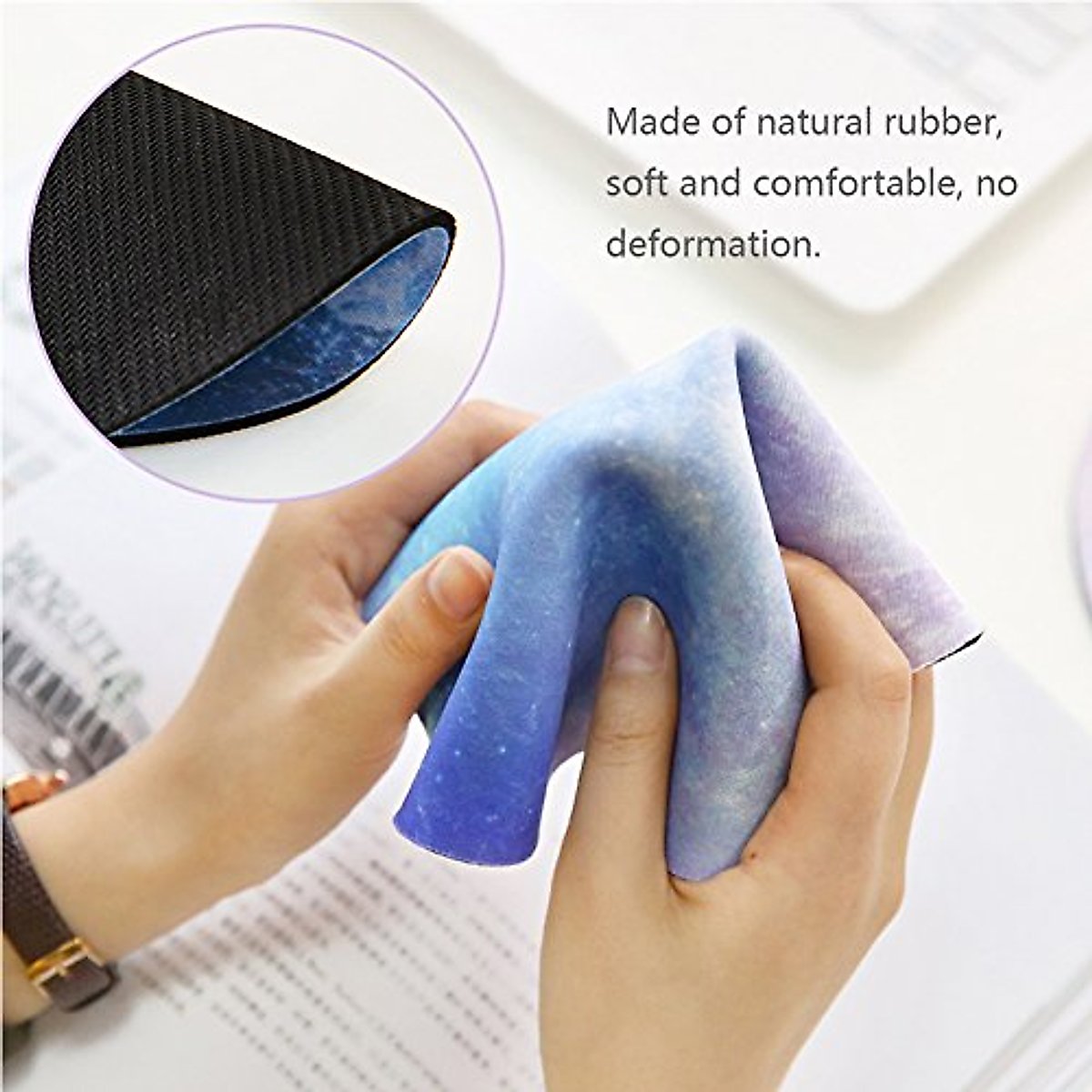 HaloVa Mouse Pad, Anti Slip Planet Mouse Mat for Desktops, Computer, PC and laptops, Customized Round Mouse Pad for Office and Home, Moon