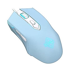 FELICON RGB Lightweight Gaming Mouse, Programmable 7 Buttons, Ergonomic LED Backlit USB Gamer Mice Computer Laptop PC,Compatible with Windows Mac OS Linux(Blue)