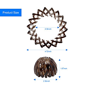 Zasukol Hair Clip - Claw, 3 Pack Birds Nest, Pastel, Geometric, Vintage, Resin, Hair Securing, Claw Hair Clips, Hair Styling Tool, 3 Pieces