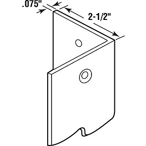 Prime-Line MP10068 2-1/2 x 48 In. Clear Corner Shield with Screws (6 Pack)
