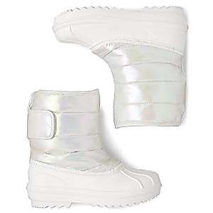 The Children's Place,Faux Fur Trim Winter Snow Boots,WHITE,Youth 1