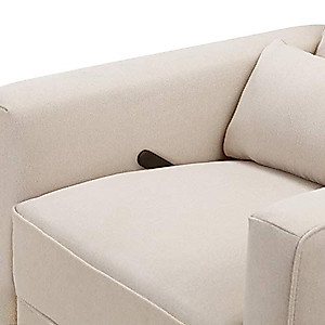 DaVinci Piper Upholstered Recliner and Swivel Glider in Cream, Greenguard Gold & CertiPUR-US Certified