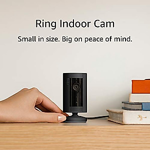 Ring Indoor Cam, Compact Plug-In HD security camera with two-way talk, Works with Alexa - Black