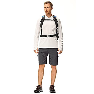 Libin Men's Outdoor Hiking Shorts Lightweight Quick Dry Stretch Cargo Shorts Travel Fishing Golf Tactical Shorts, Grey L