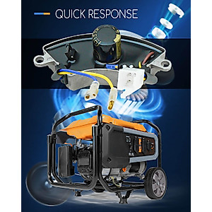 2-4KW Generator AVR Automatic Voltage Regulator Fit for Generac Champion Firman Westinghouse Honda Predator And More, Automatic Voltage Regulator Rectifier with Carbon Brush