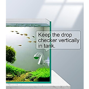 Clscea Aquarium CO2 Drop Checker CO2 Indicator (Glass Checker+15ml)