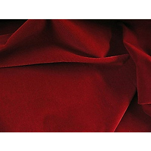 SyFabrics 100% Cotton Velvet Fabric 56 inches Wide Red