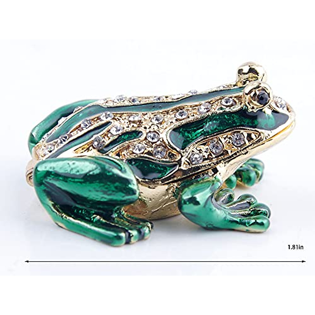 SEVENBEES 24K Golden Frog Jewelry Trinket Box Gift for Home Decor