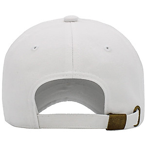 KBETHOS White Classic Adjustable Dad Hat - 100% Cotton Unisex Baseball Cap for Casual Wear