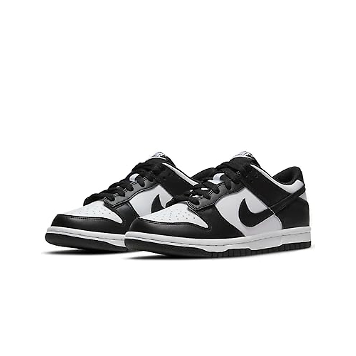 NIKE Boy's Dunk Low Basketball Shoe, White/Black/White, 6 Big Kid