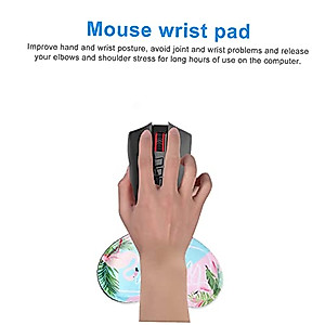 Mikikit 1 Set Mouse Pad Wristband Keyboard for PC Gel Wrist Rest Mouse for PC Wrist Pad for Keyboard Laptop Wrist Rest Keyboard Rest Pad Memory Hand Rest Gaming Mouse Mat Hand Mousepad Mat